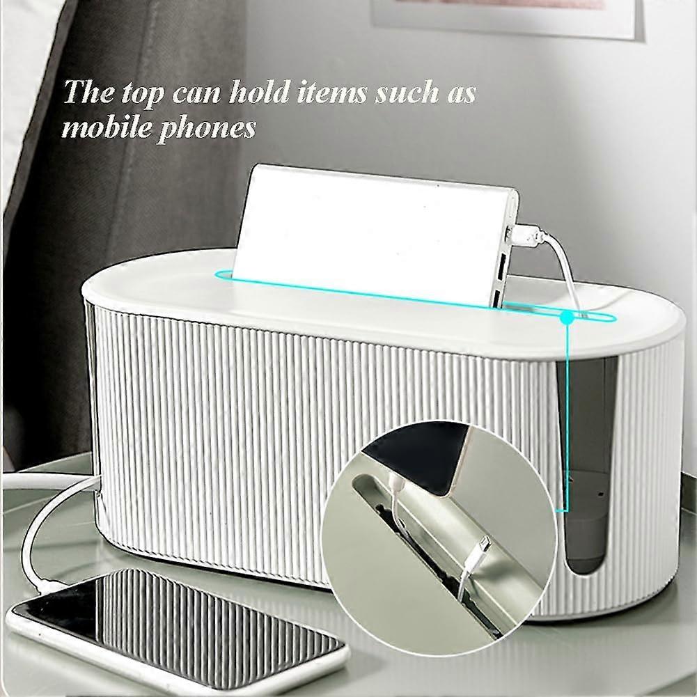 Cable Management Box, Cord Desk Organizer Box Cable Organizer Box Hider ...