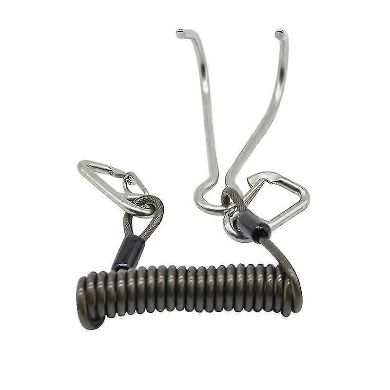 Diving Hook, Stainless Steel Reef Hook Spiral Coil Lanyard Unisex Adult ...