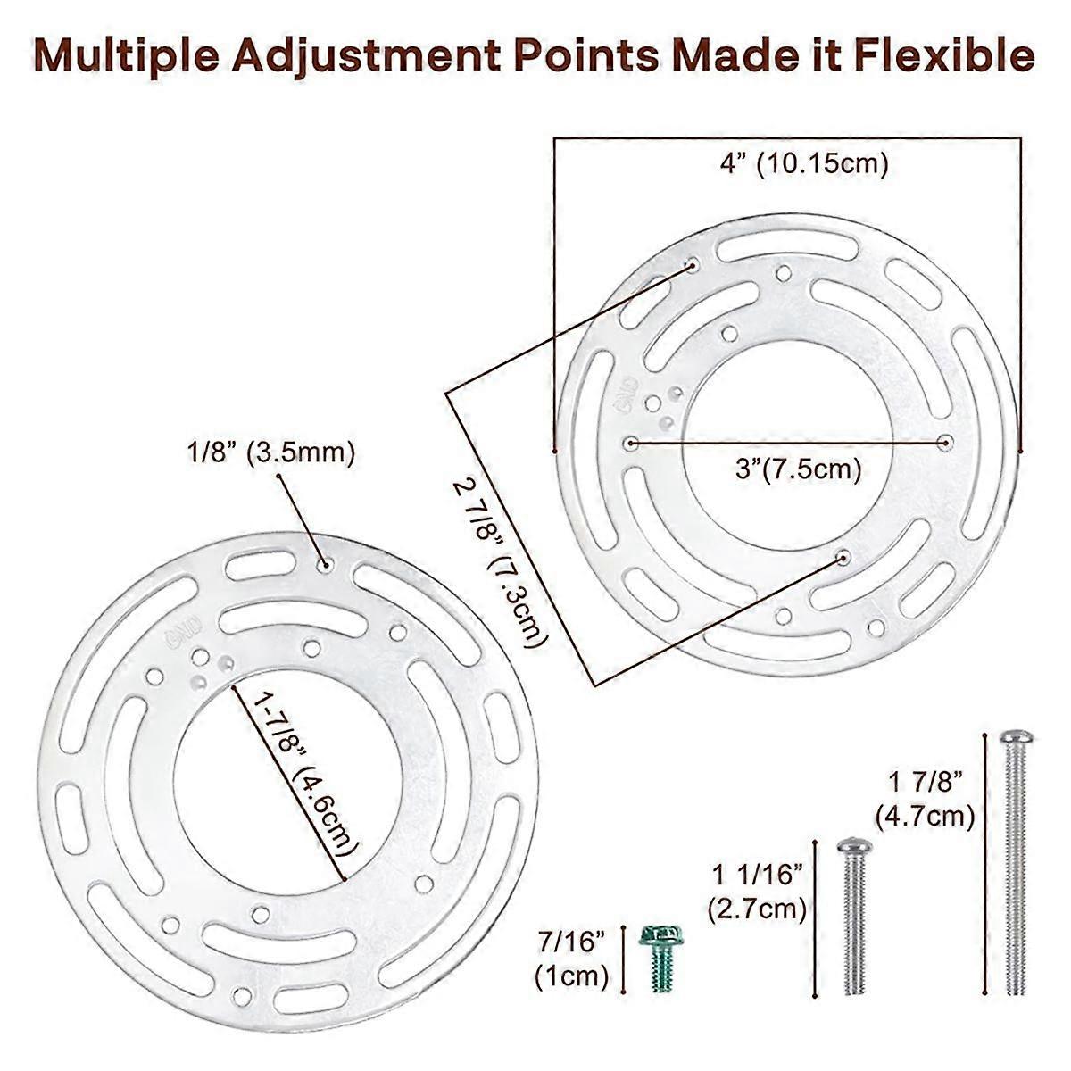 2 Pack Light Fixture Mounting Brackets, Ceiling Light Mounting Plate ...