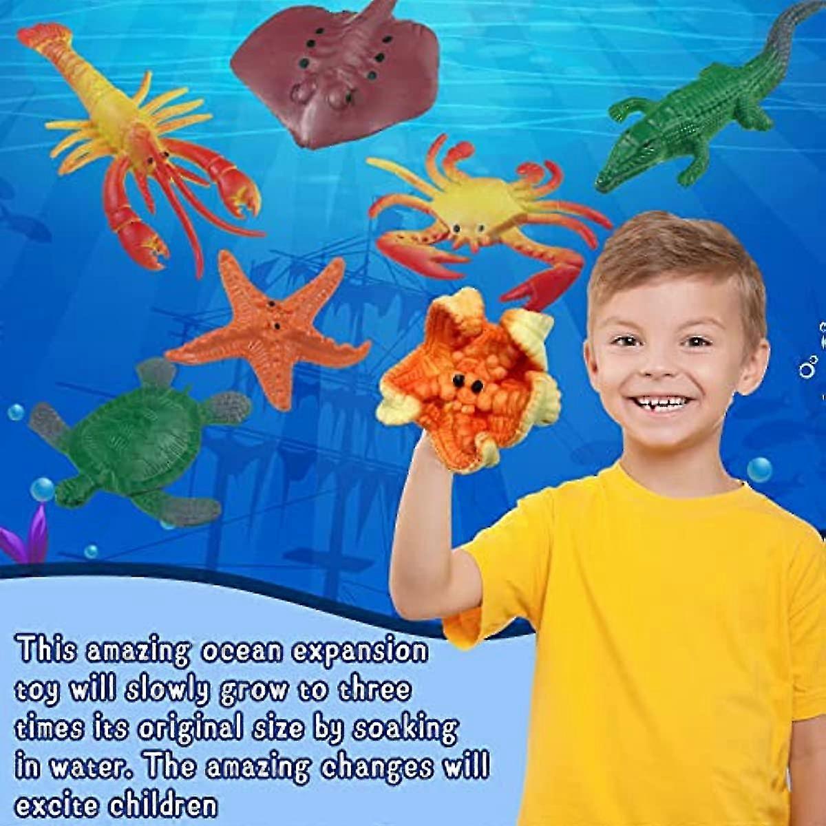 6 Pack Large Sea Creatures Water Growing Toy For Kids Party Favor Funny Grow Creatures Toys In ...