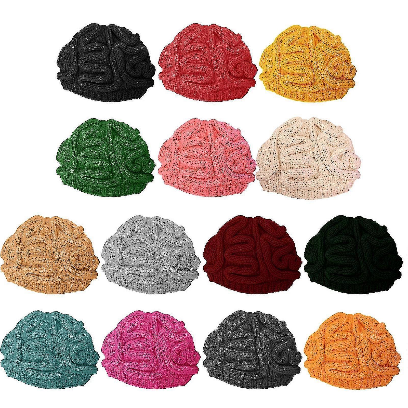 Spoof Horror Brain Knitted Hat Funny Warm Cap Party Headwear ...