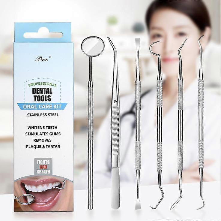 Professional Dental Tools Kit,6 Pcs Teeth Cleaning Tools Set,Oral Care ...