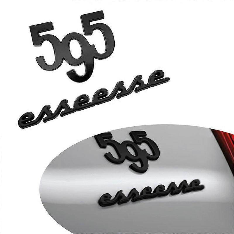 3D Car Decor Metal 595 Logo Badge Decal For Abarth Punto 124 500 595 ...