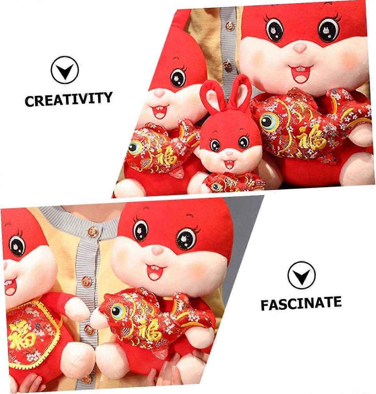 Year of The Rabbit Mascot Mini Plushies Mini Animals Stuffed Rabbit ...