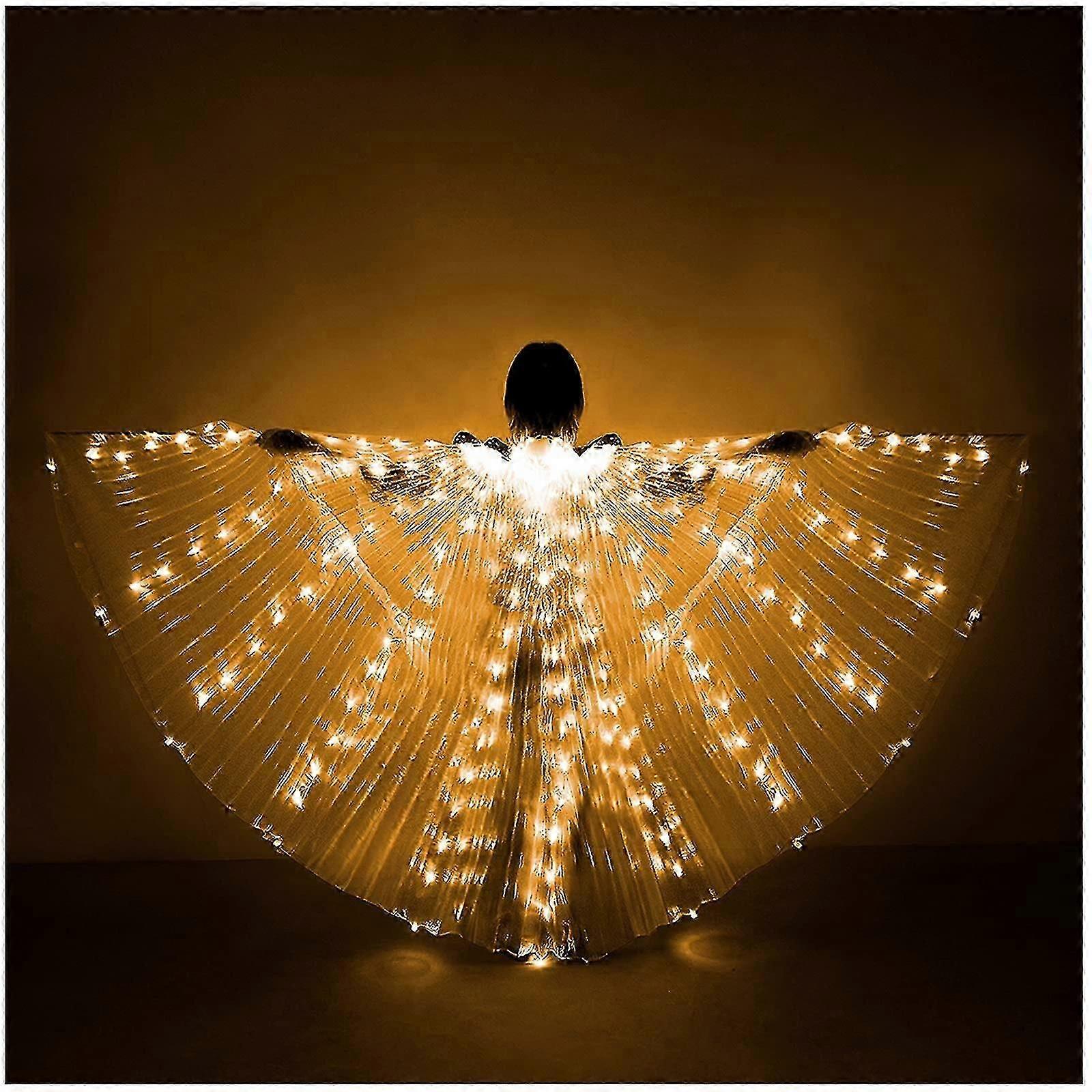 Led Luminous Big Wings Adult Warm Light Golden Wing Butterfly Cloak Bar ...