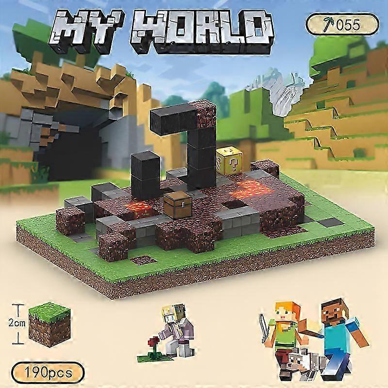 Game Minecraft mini Figure Map DIY Magnetic Toys Minecraft Dungeons ...