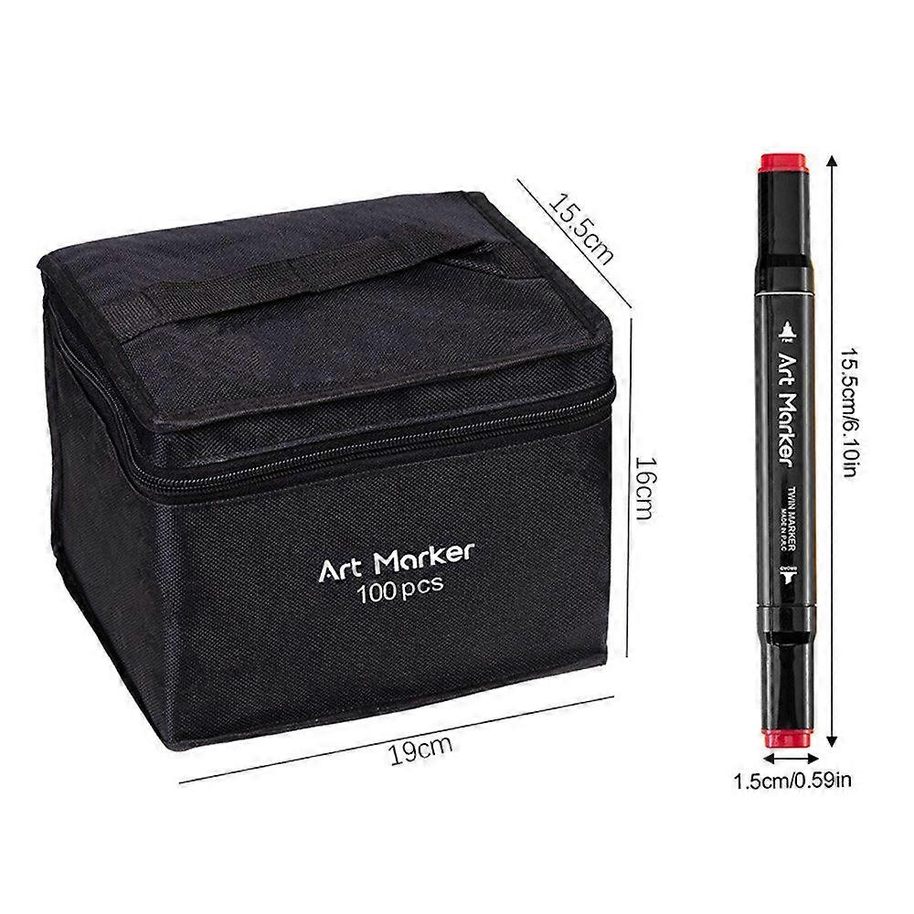 Felt-tip pen set, Dual Pen, Twin Marker pens, 100 colour, children's ...