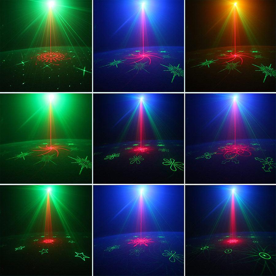 Eshiny rgb led aurora/64 patterns projector dj disco light party bar ...