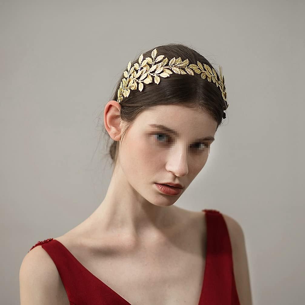 Gold Leaf Bridal Crown Greek Goddess Headband Laurel Leaves Crown Gold ...