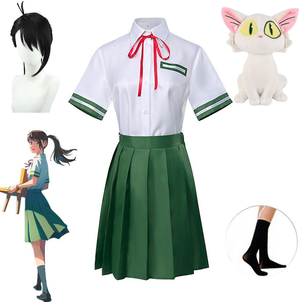 Anime Suzume No Tojimari Iwado Suzume Cosplay Costume JK Uniform for ...