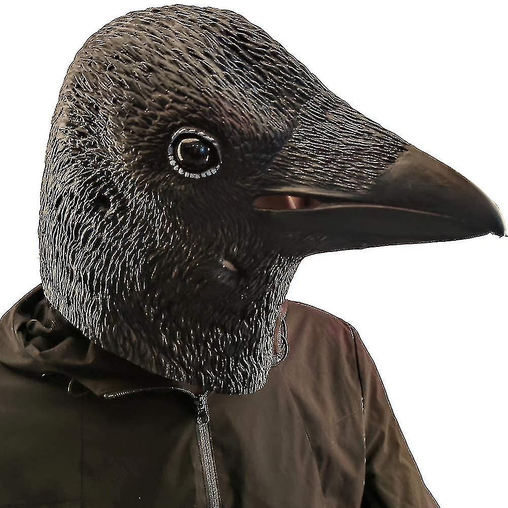 Crow Mask Animal Latex Full Head Realistic Bird Masks Fancy Dress For ...