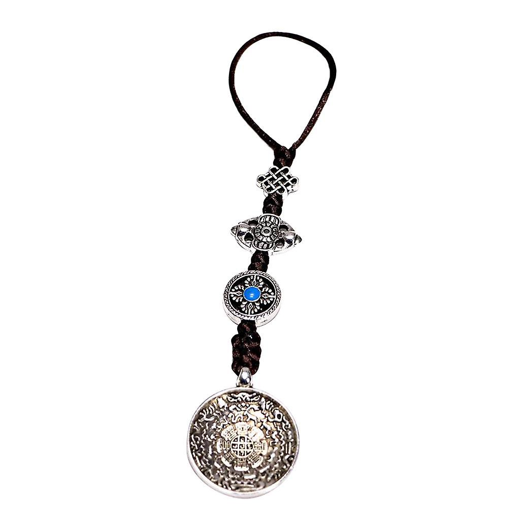 2xTibetan Shamans Buddhism Copper Mirror Amulet Pendant Necklace Car ...