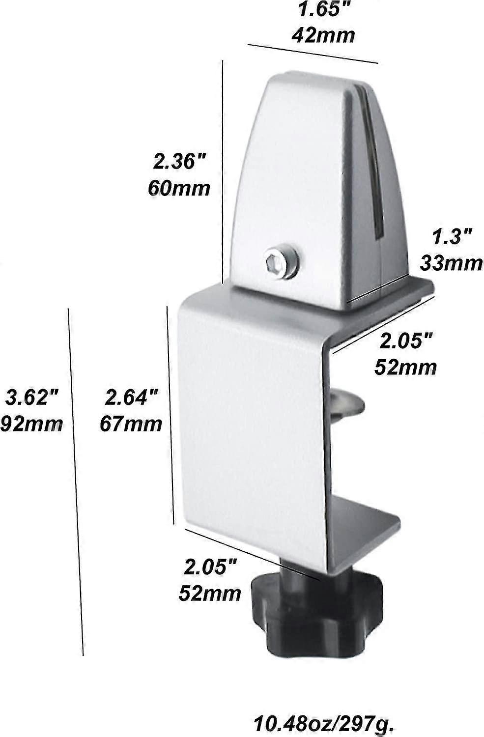 2Pcs Guard Support Clamp Partition Acrylic Desk Aluminum Adjustable ...