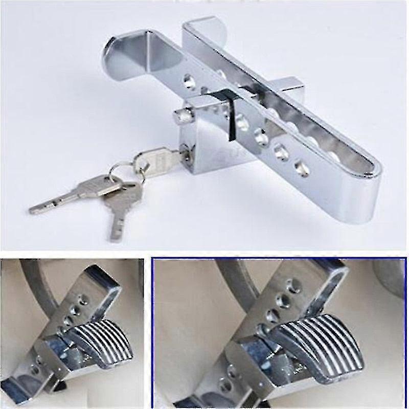 Car Brake Clutch Pedal Lock, Steel Stainless Anti-theft Strong Security ...