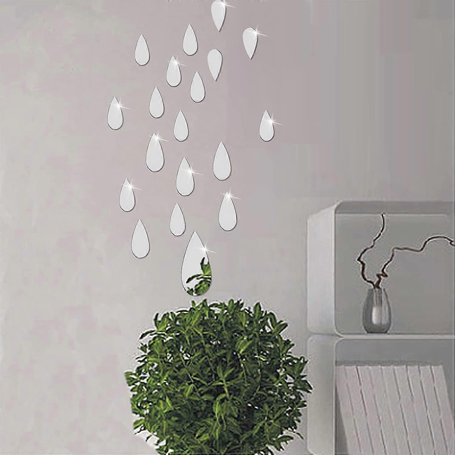 150pcs Drop Shape Mirror Mosaic Tiles Small Tear Drop Mirror Mini Craft ...