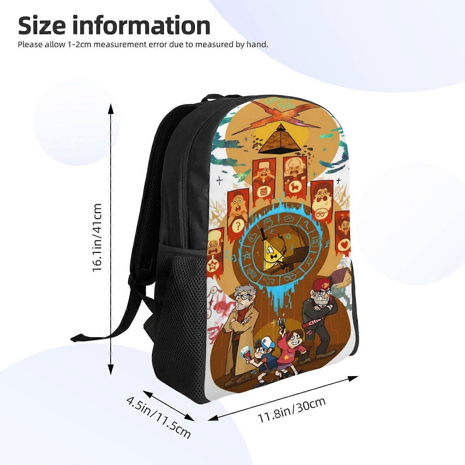 Bill Cipher Anime Backpack Cartoon Travel Bags 3D Printed Casual ...