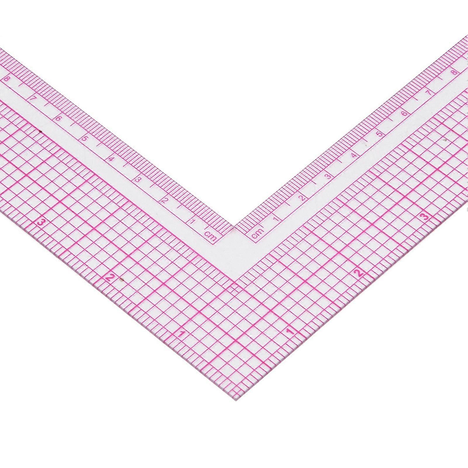 Plastic L Square Shape Sewing Measuring Measure Ruler Professional ...