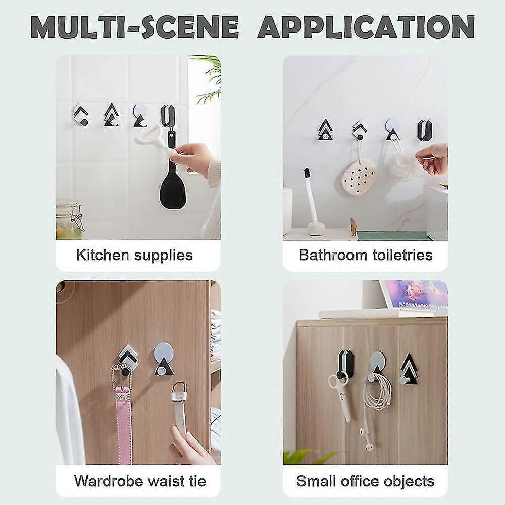 Geometry Self Adhesive Hanger Hooks, Metal Sticky Hooks Sticky Hangers ...