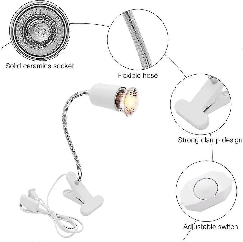 Heat Lamp, Tortoise Heating Bulb Heat Emitter Lamp, 3 Uva Uvb Bulbs 25w ...