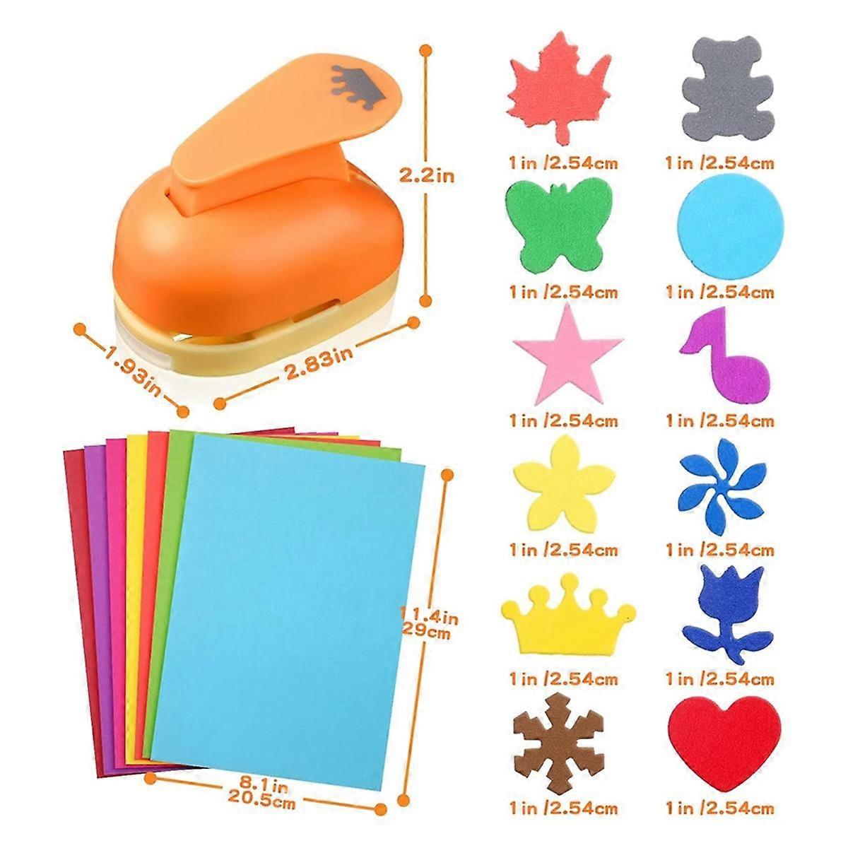 12Piece Craft Hole Punch 1 Inch Hole Punch 18Piece Craft Paper ...