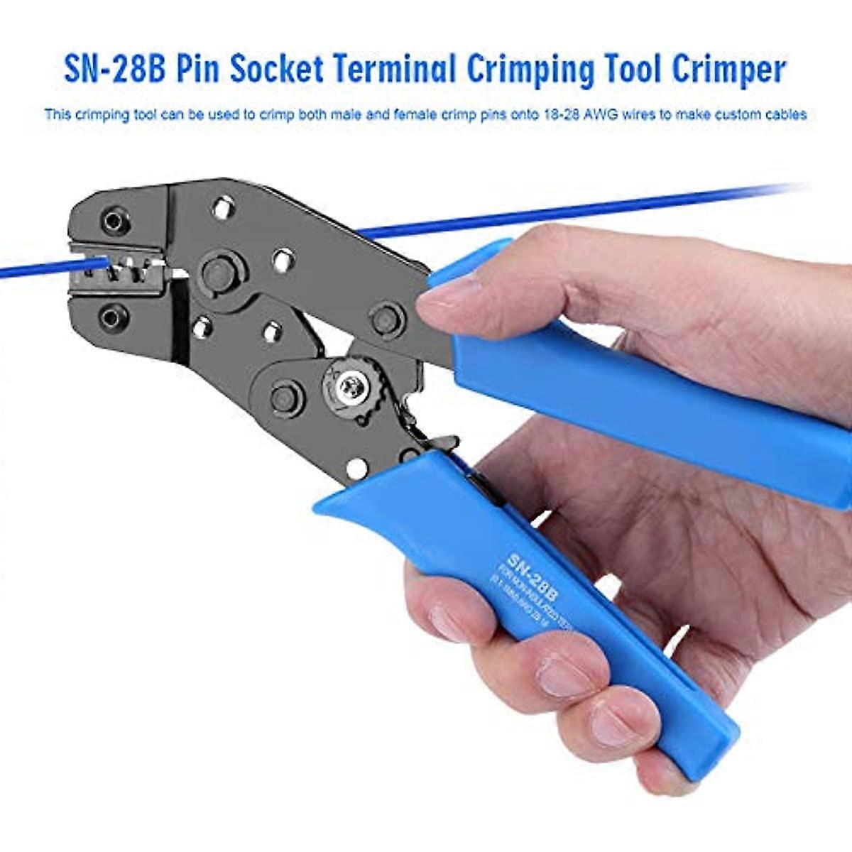 SN-28B Ratcheting Crimper Professional Crimping and Cutting Tool Pin ...