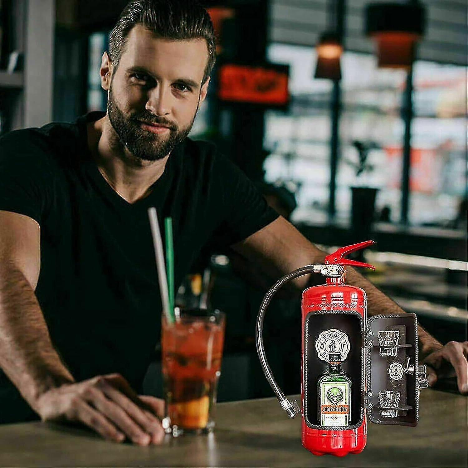 Fire Extinguisher Mini Bar Wine Box, Novelty Liquor Wine Cabinet ...