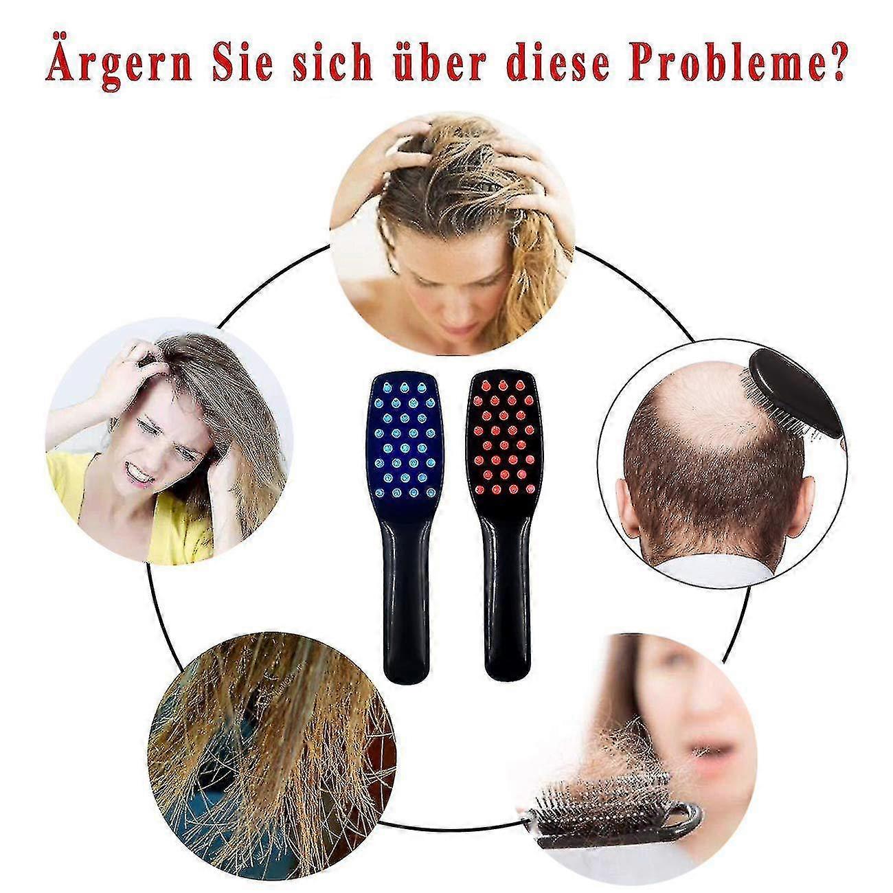 Phototherapy Hair Regrowth Brush, Scalp Massager Comb For Hair Growth ...
