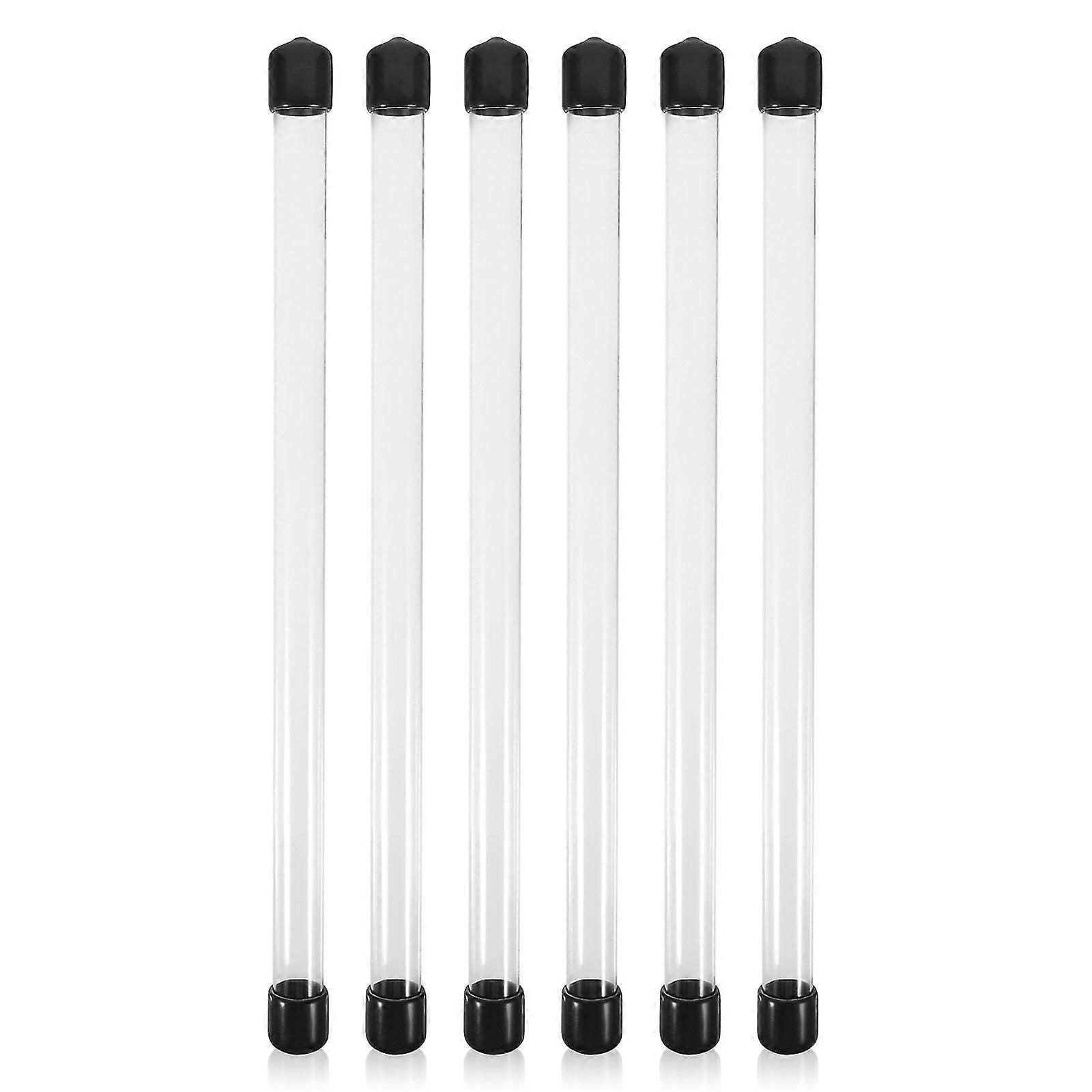 6 pcs Clear Storage Tubes Plastic Storage Tubes Round Storage Tubes ...