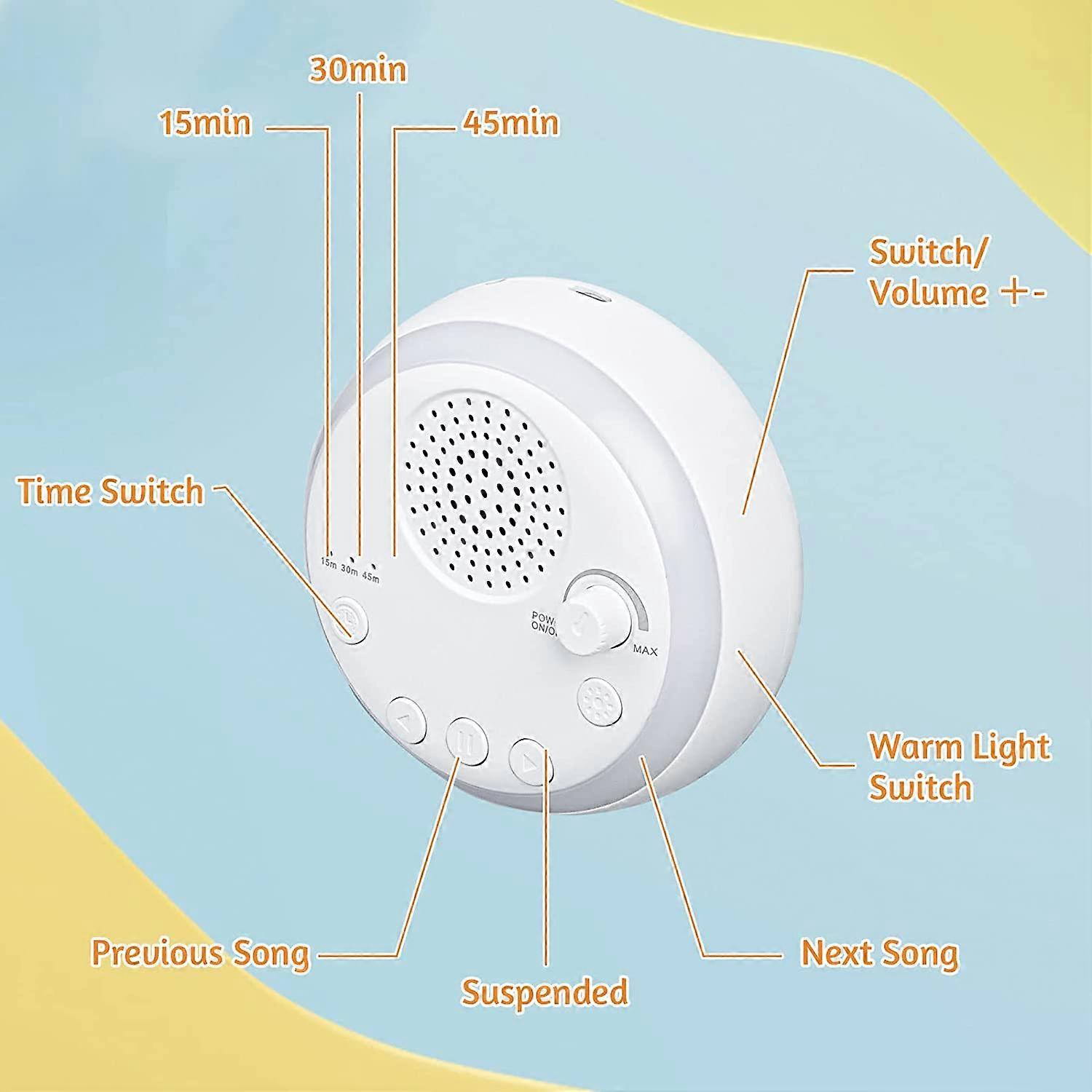 White Noise Machine, Portable Sound Machine Baby Adults, Sleep Sound ...