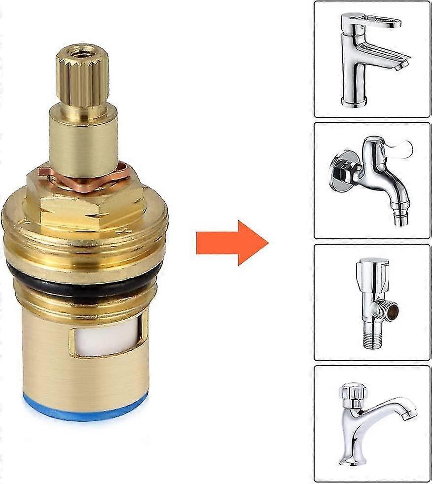 G1/2tap Cartridge Brass Disc Tap Hot & Cold Replacement Tap Ceramic ...
