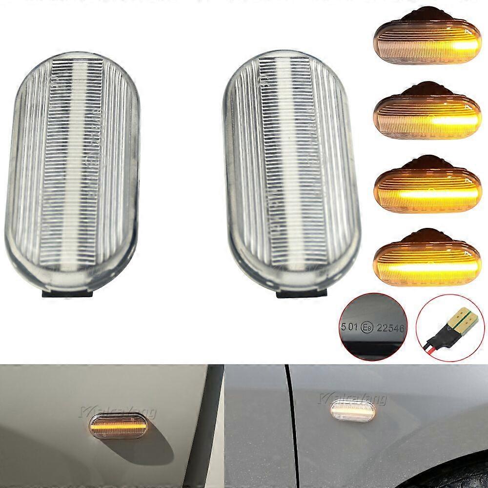 2 Pieces 12V Dynamic Side Marker Indicator car light Lamp NIS ...
