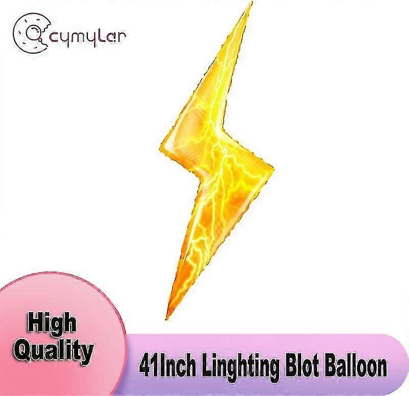 41 inch Lightning Bolt Balloons Yellow Flash Balloons 10pcs Lightning ...