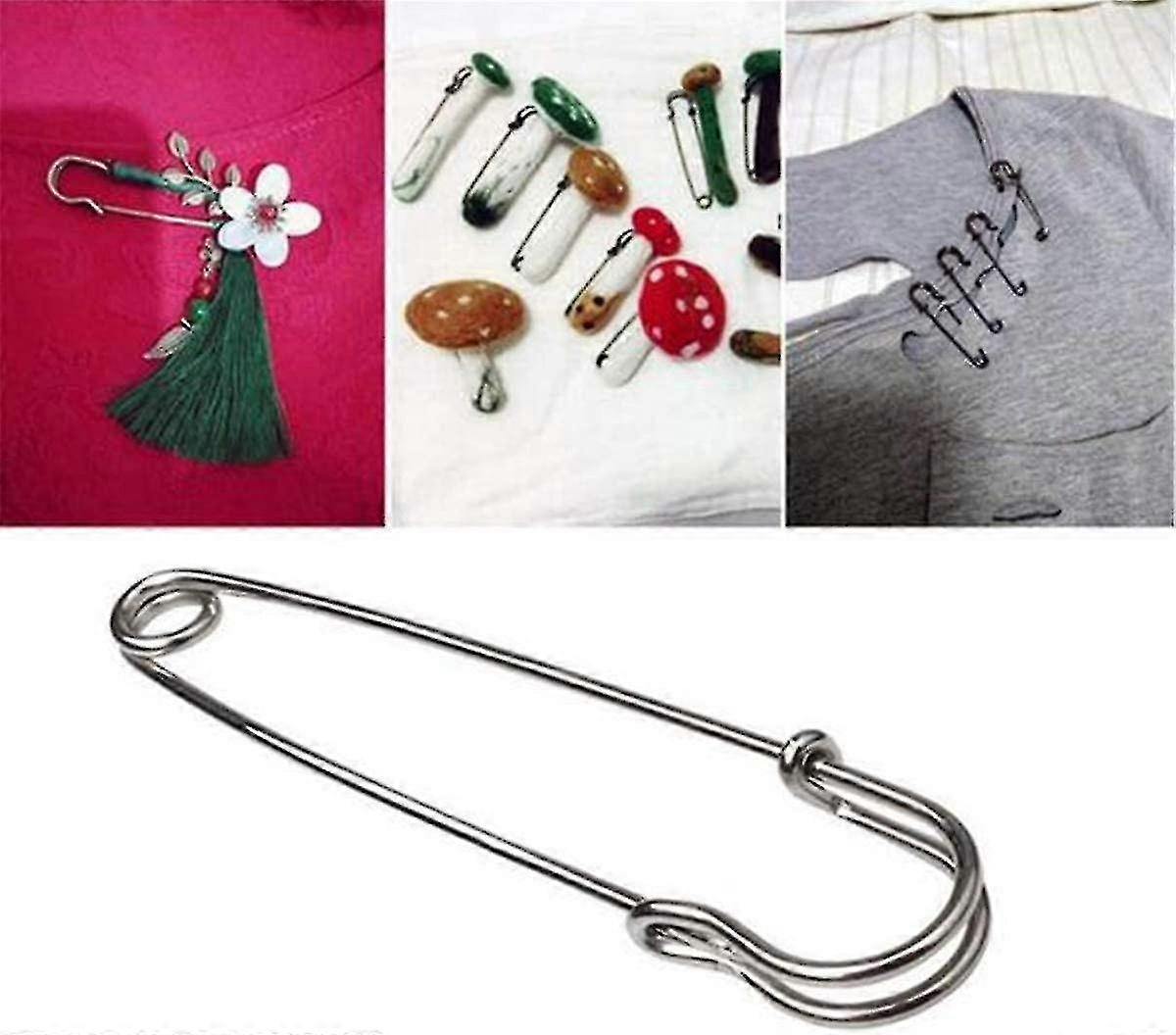 30 Pcs Large Safety Pins 7cm Heavy Duty Blanket Pins Bulk Steel Spring ...