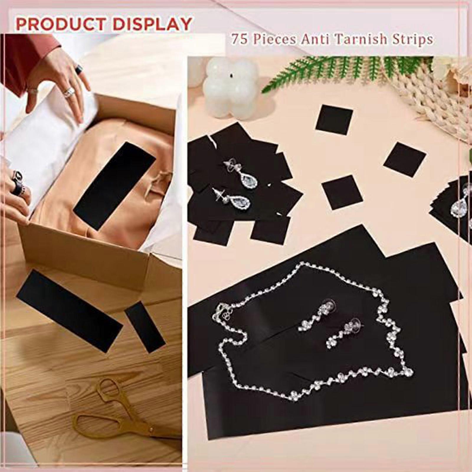 75Pcs Anti Tarnish Tabs Strips Perfect for Jewelry Storage 3 Different ...