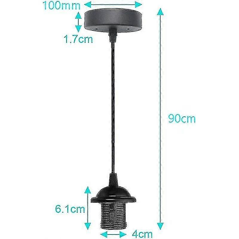 2 Pack E27 Ceiling Pendant Light Fitting Ceiling Rose Pendant With Lamp ...