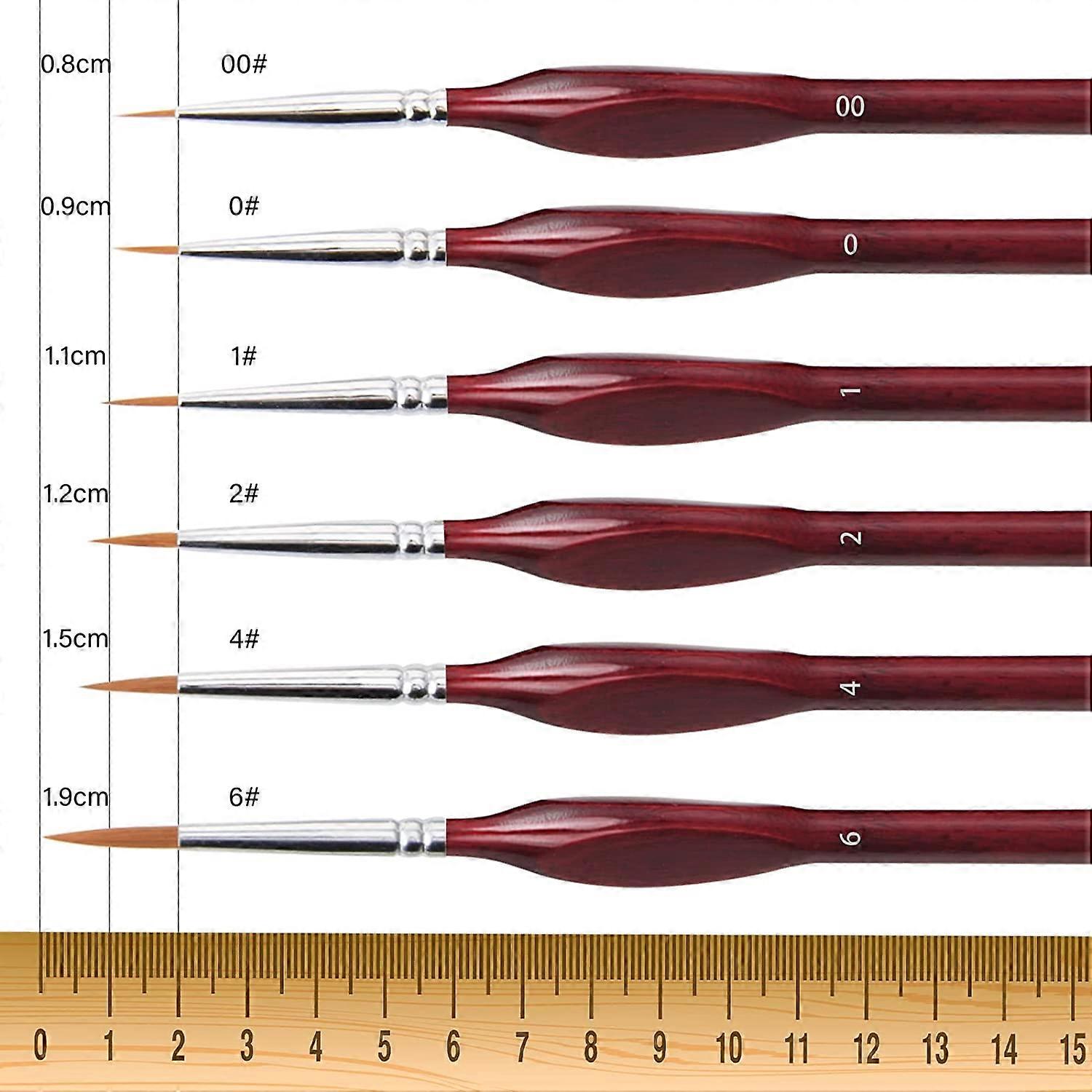 Fine Detail Paint Brush Set 6pcs Artist Miniature Paint Brushes Fine ...