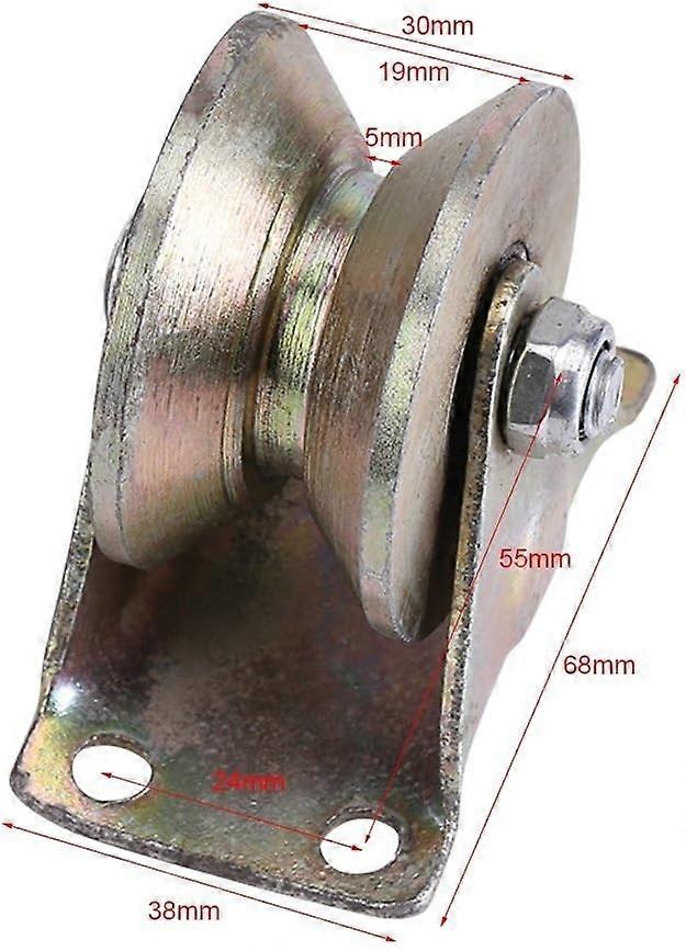 2025 New 2 Pcs 2 Inch Steel Sliding Gate Roller V Shaped Wheel Track ...