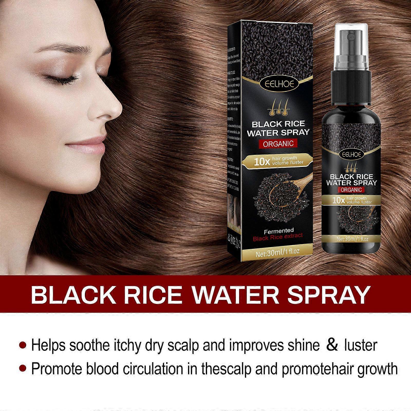 Organic Black Rice Water Spray for Hair Growth, Hair Regrowth with ...