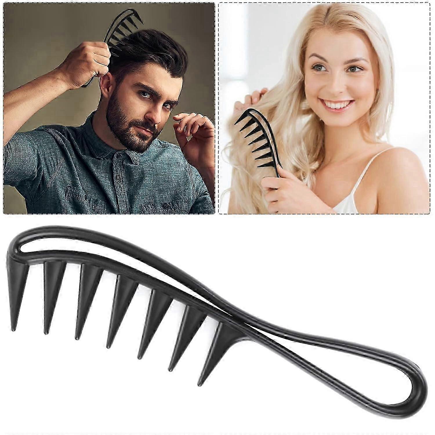 2 Piece Wide Tooth Comb Curling Shark Combs Hair Styling Accessories ...