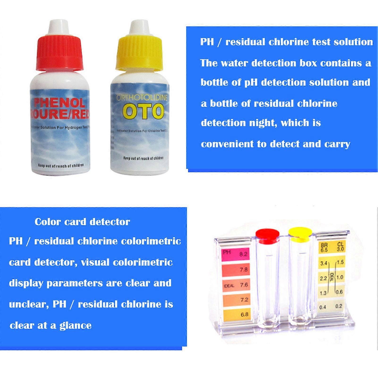 2-Way Swimming Pool & Spa Test Kit OTO and Phenol Red Test Solutions ...