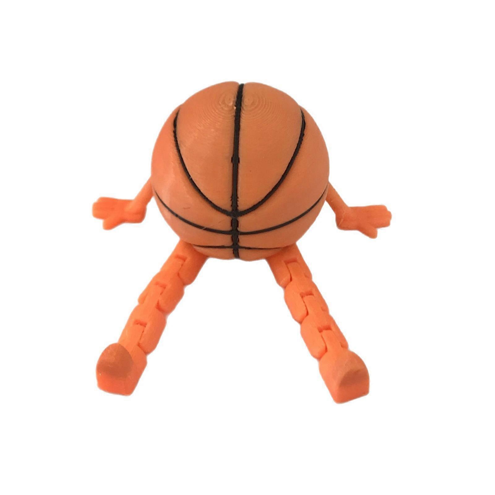 Funny Articulated Basketball Sitting Man Figurine 3D Printed Desk ...