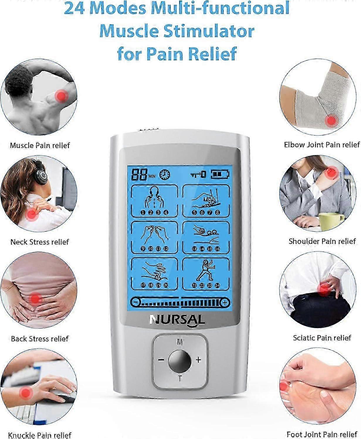2025 Latest Model 24 Modes TENS Unit Muscle Stimulator with Continuous ...