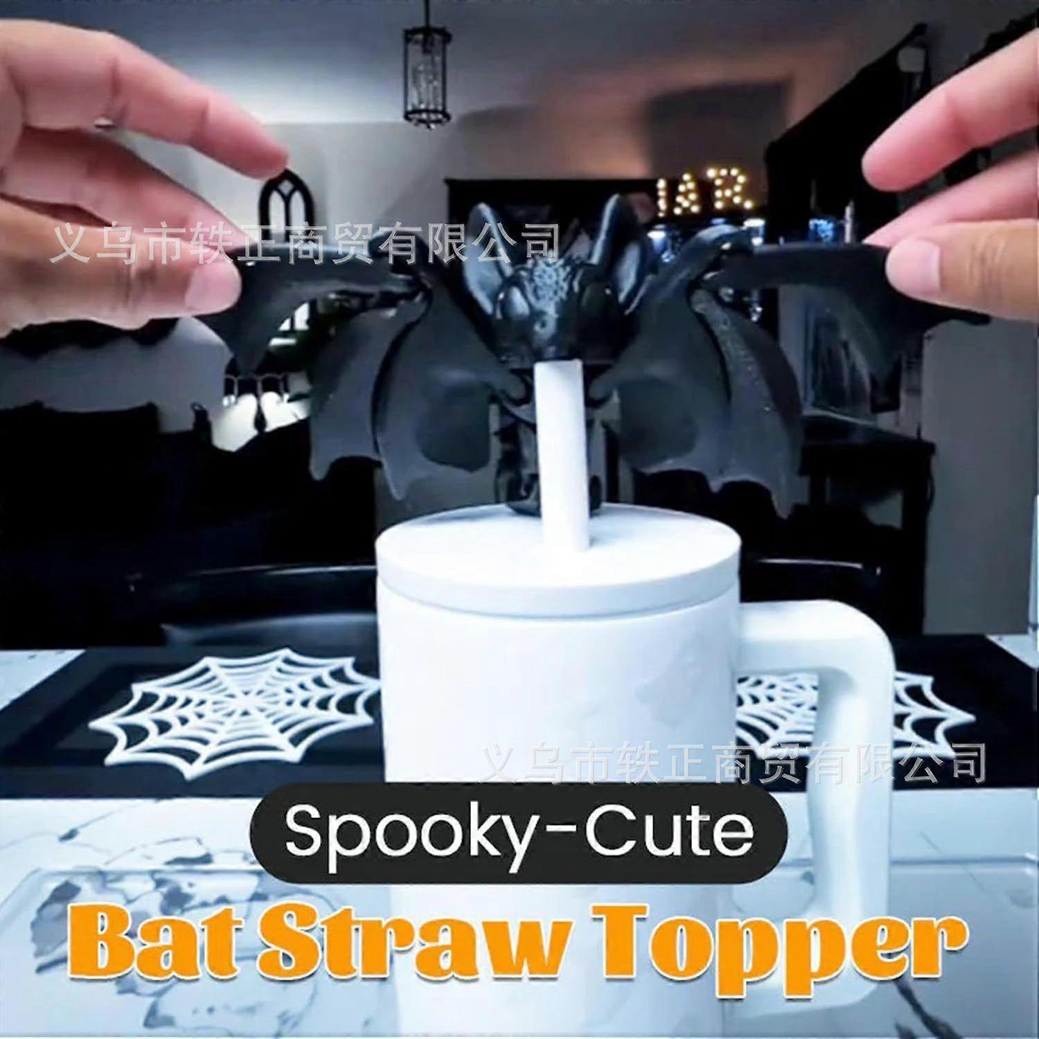 Halloween Bat Straw Topper Silicone Straw Covers Cap for Stanley Cup ...
