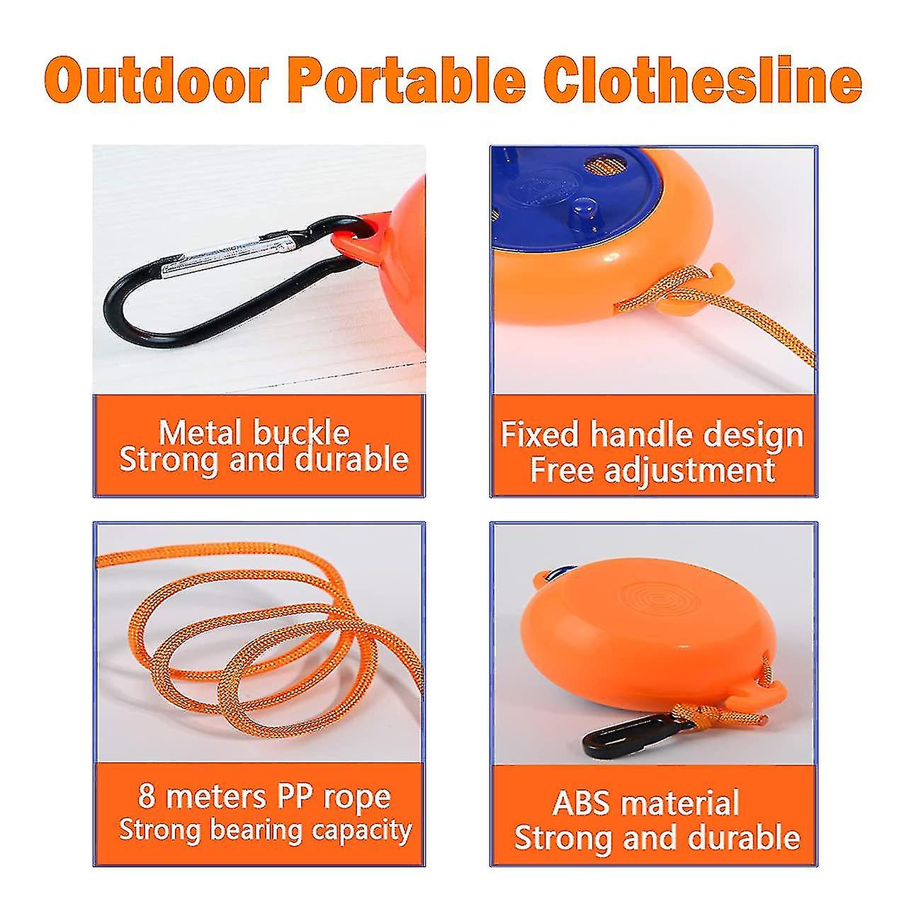 Camping Retractable Clothesline,portable Clothesline,outdoor ...