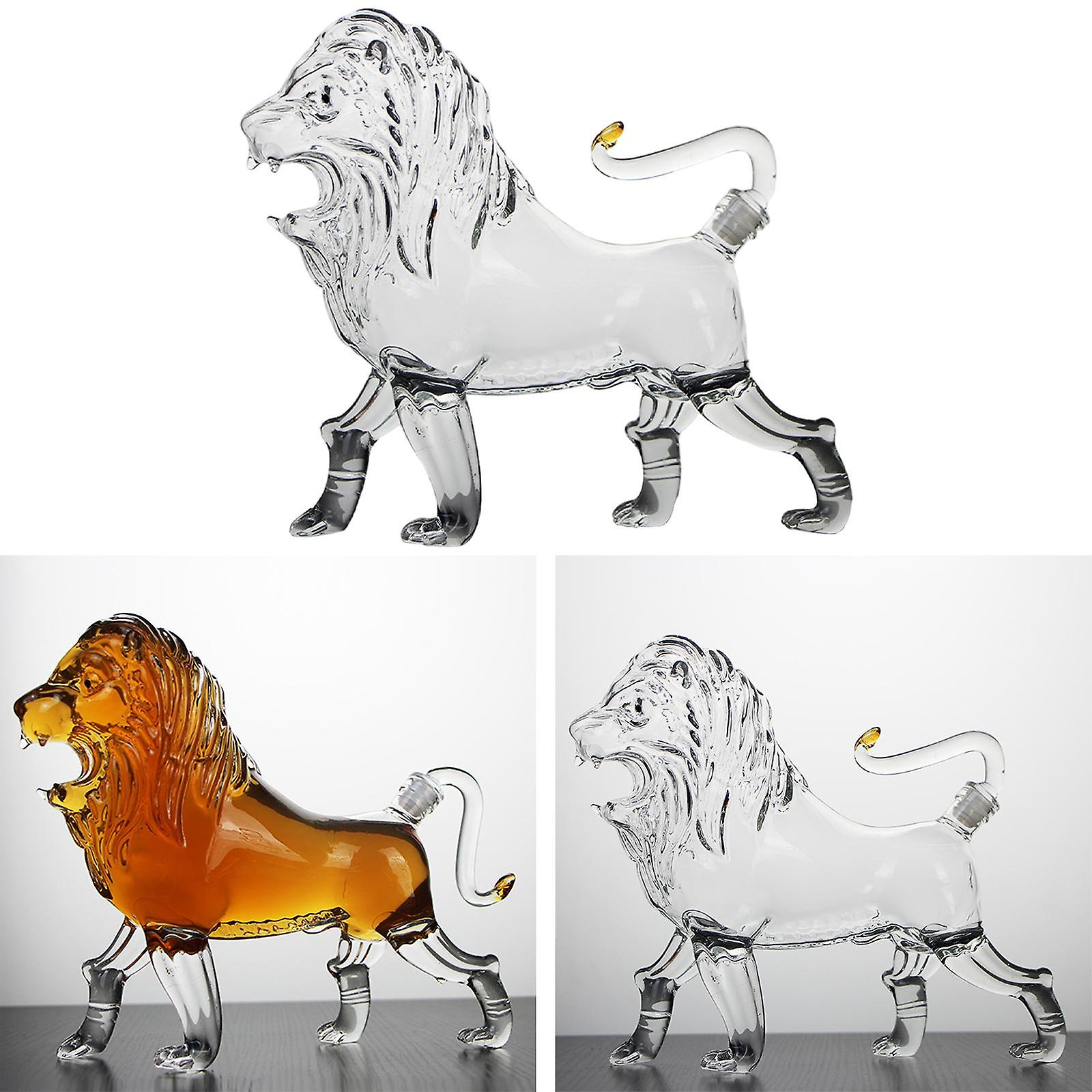Animal Lion Shape Decanter Creative Whisky Wine Lion Bottle Home Bar ...