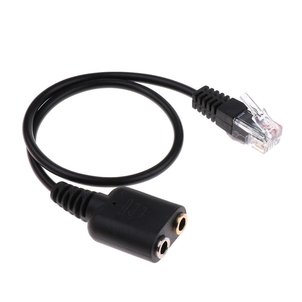 4x Dual 3.5mm Audio Jack Female to Male RJ9 Plug Adapter Cable for ...