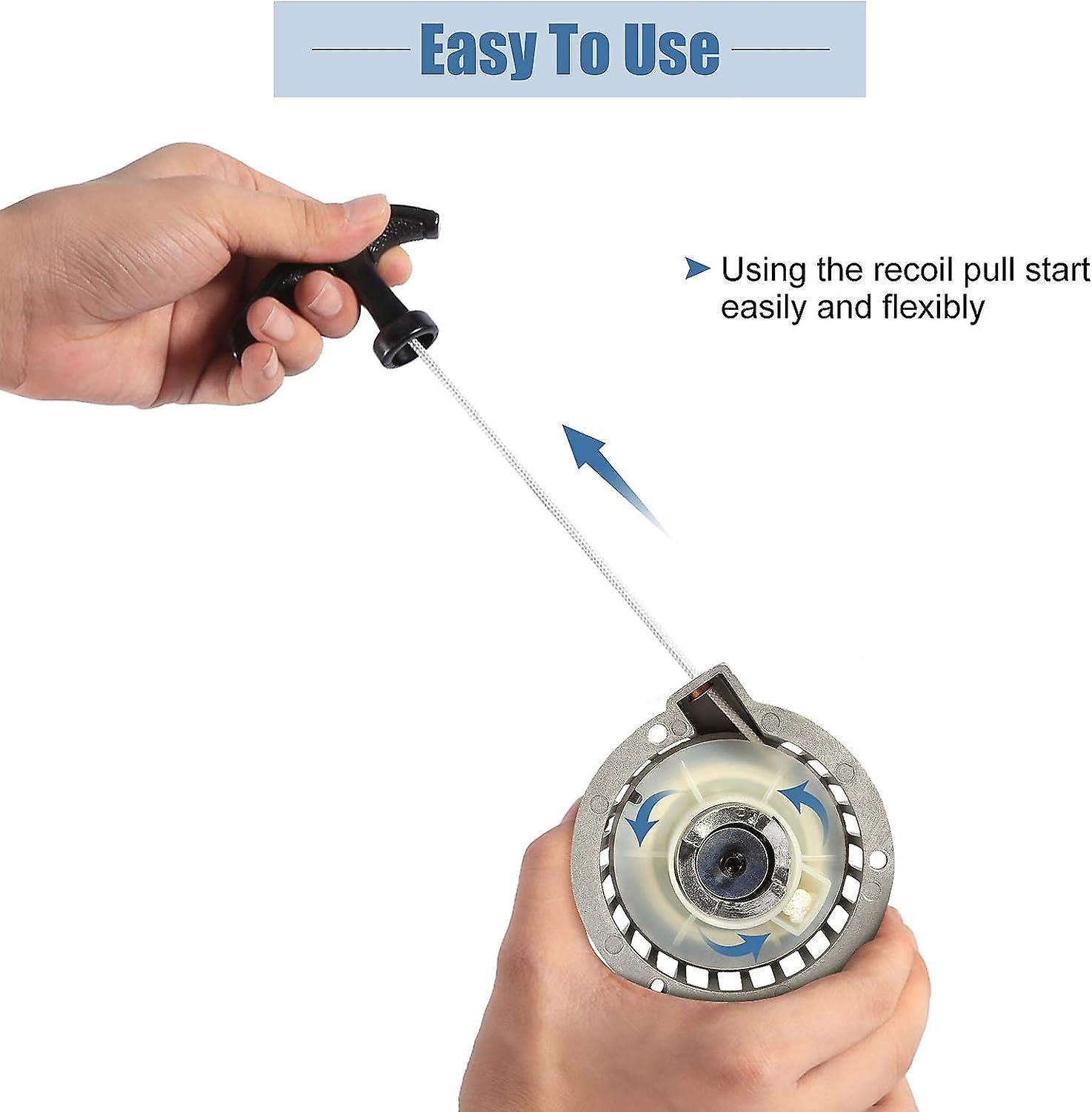 Pull Starter, Mini Alloy Pull Starter Recoil Assembly For Atv 49cc ...