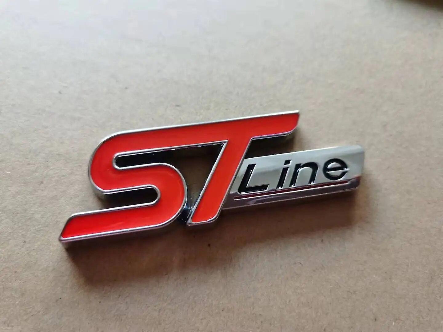 1X Metal STLine ST line Head Front Grille Rear Car Emblem Badge Chrome ...