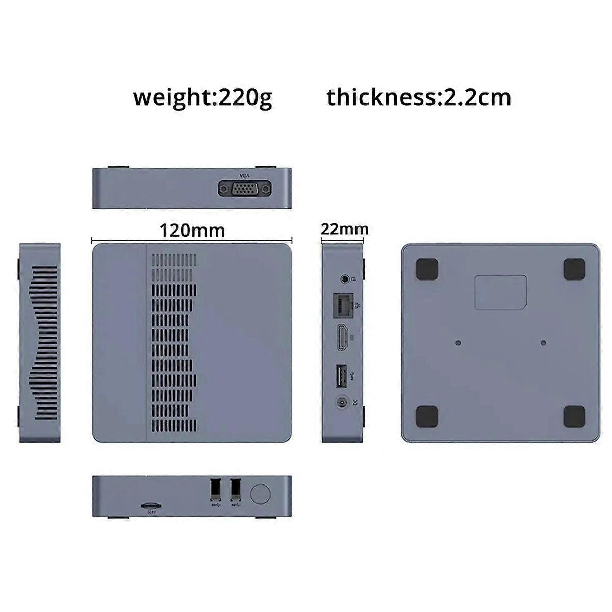 M2 Air Mini PC for N4000 CPU Win11 6GB RAM 128GB ROM Dual-Band WiFi VGA ...