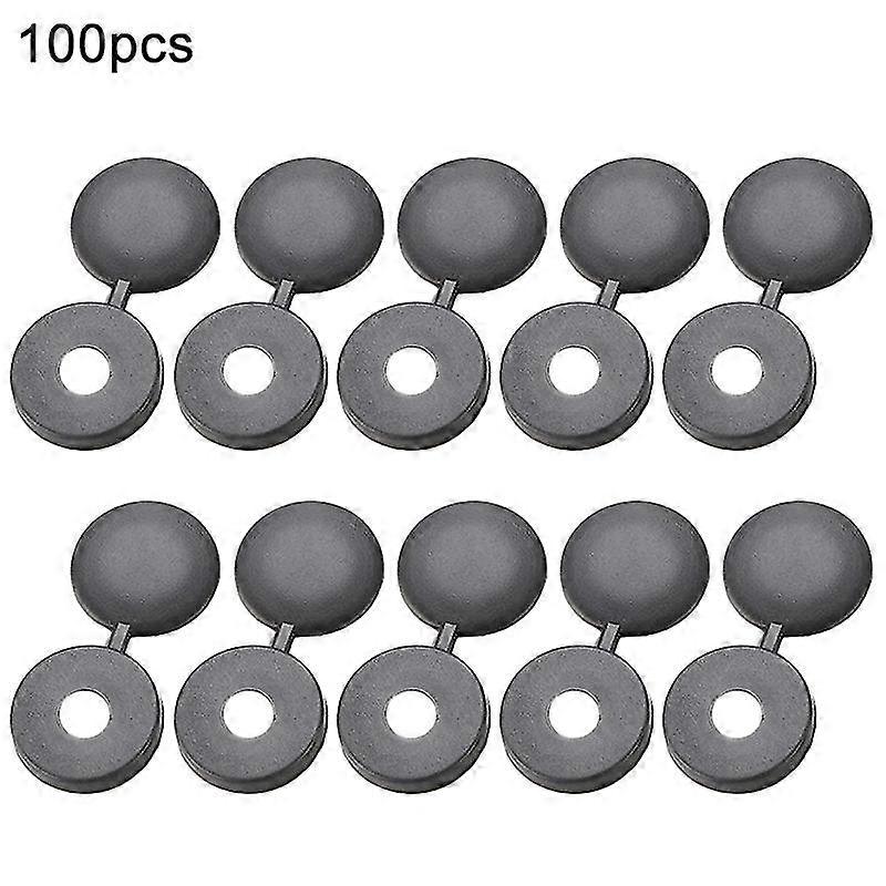 100Pcs/Pack Hinged Screw Cover Folding Plastic Screw Snap Covers Self ...